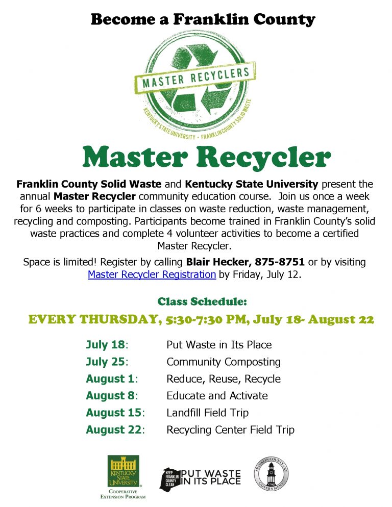 2019 Master Recycler Program | Franklin County